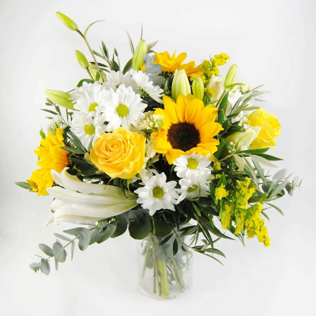 Ramo de Flores con Rosas Amarillas, Margaritas y Girasoles - OriginalFlor
